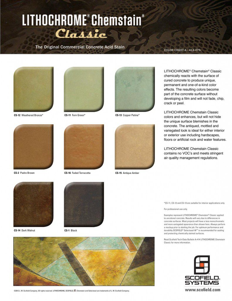 Color Chart - Pristine Concrete
